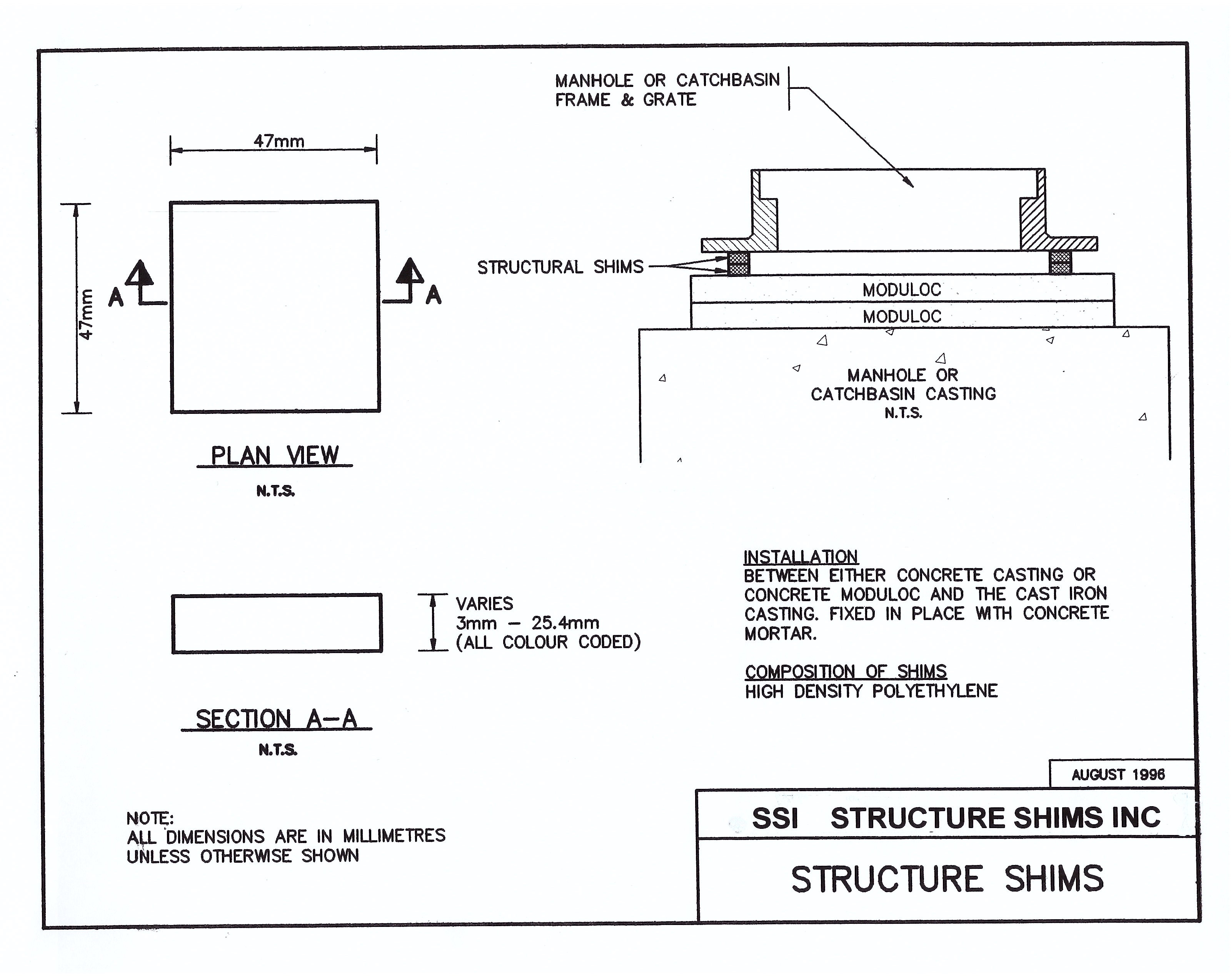 INSTRUCTIONS FOR USE – Structure Shims Inc.